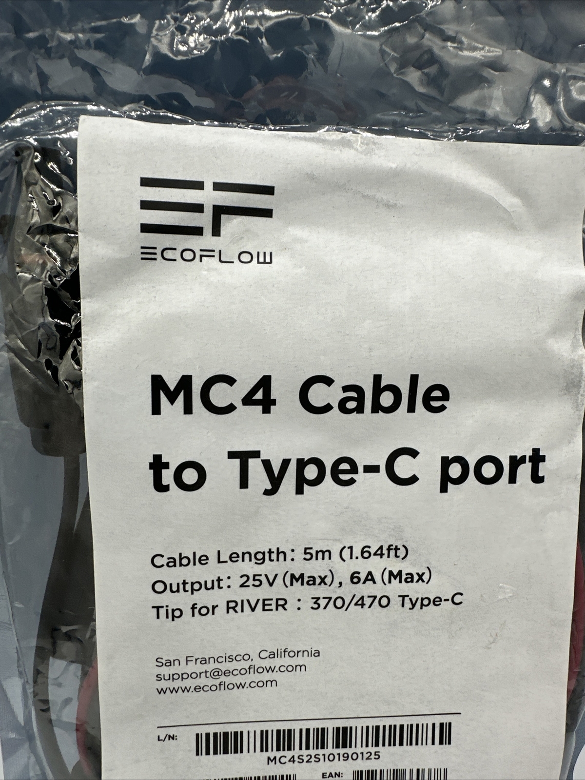 Ecoflow Solar to Type C Cable for RIVER 370/470 842783101242| eBay