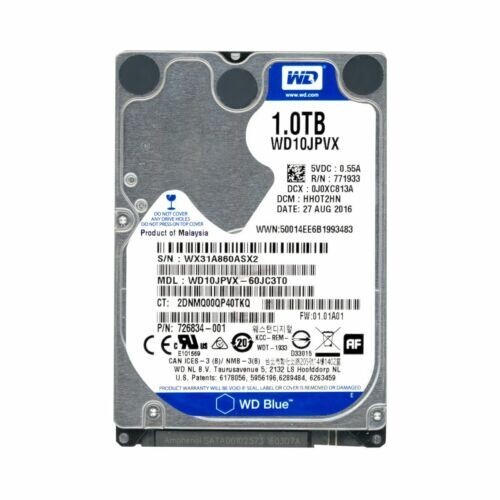New WD Western Digital Blue 1TB SATA 2.5" Interna Laptop 5400 RPM HDD ...