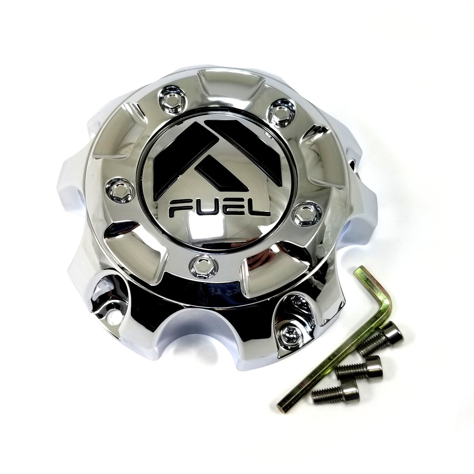 Fuel Off-Road Wheels Chrome Wheel Center Hub Cap 5-3/8"OD 1-7/8"H Bolt ...