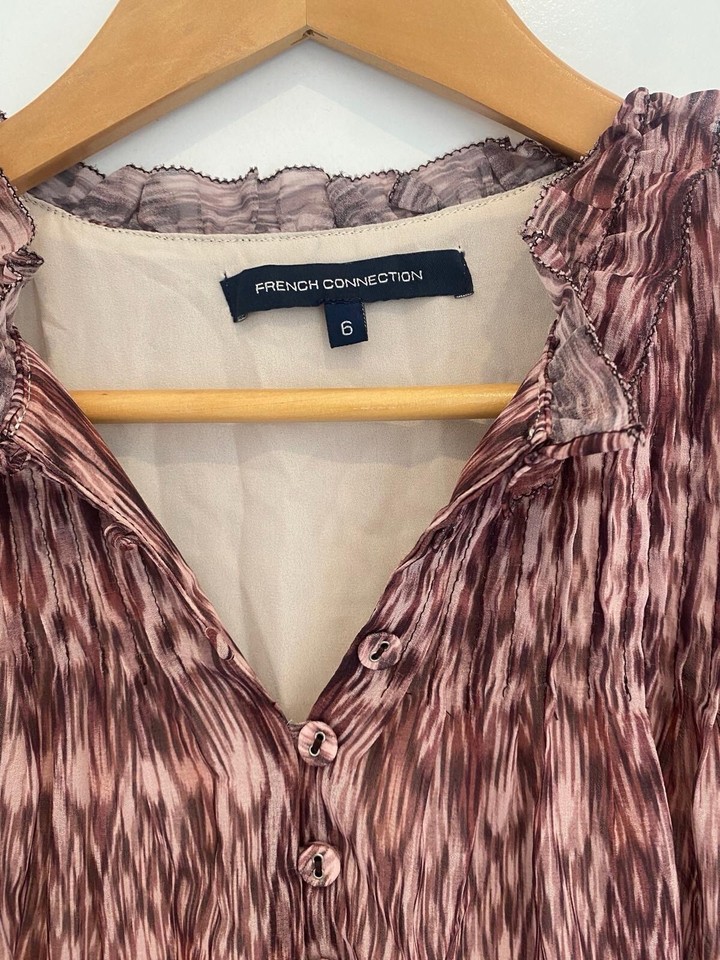 French Connection Women's Chiffon Puff Sleeve Blouse. Size 6 | eBay ...