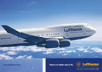 Unmailed chrome Lufthansa airline Boeing 747-400 *894 | eBay