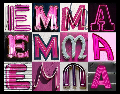 The Name Emma In Cool Letters