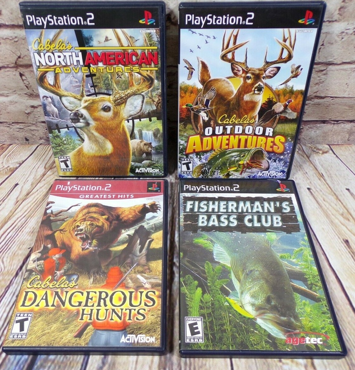4 Sportsman Games Cabela's Outdoor Adventures Dangerous Hunts PS2 ...