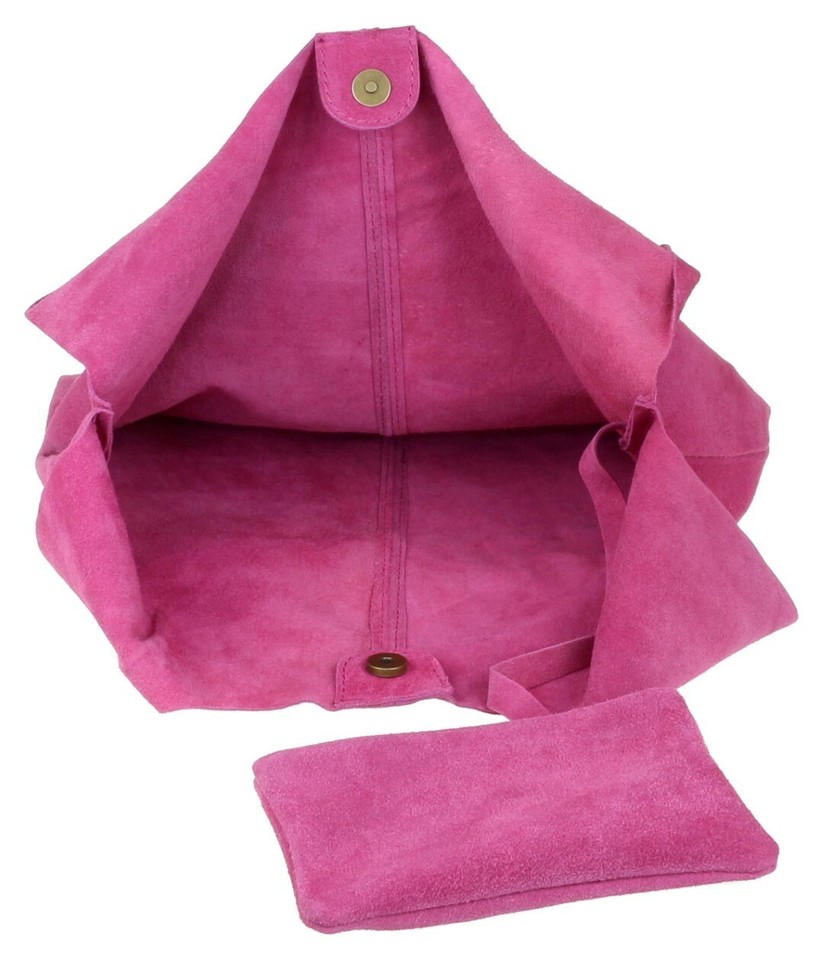 Genuine Suede Leather Tote Plain Open Shoulder Bag Slouch Large Handbag ...