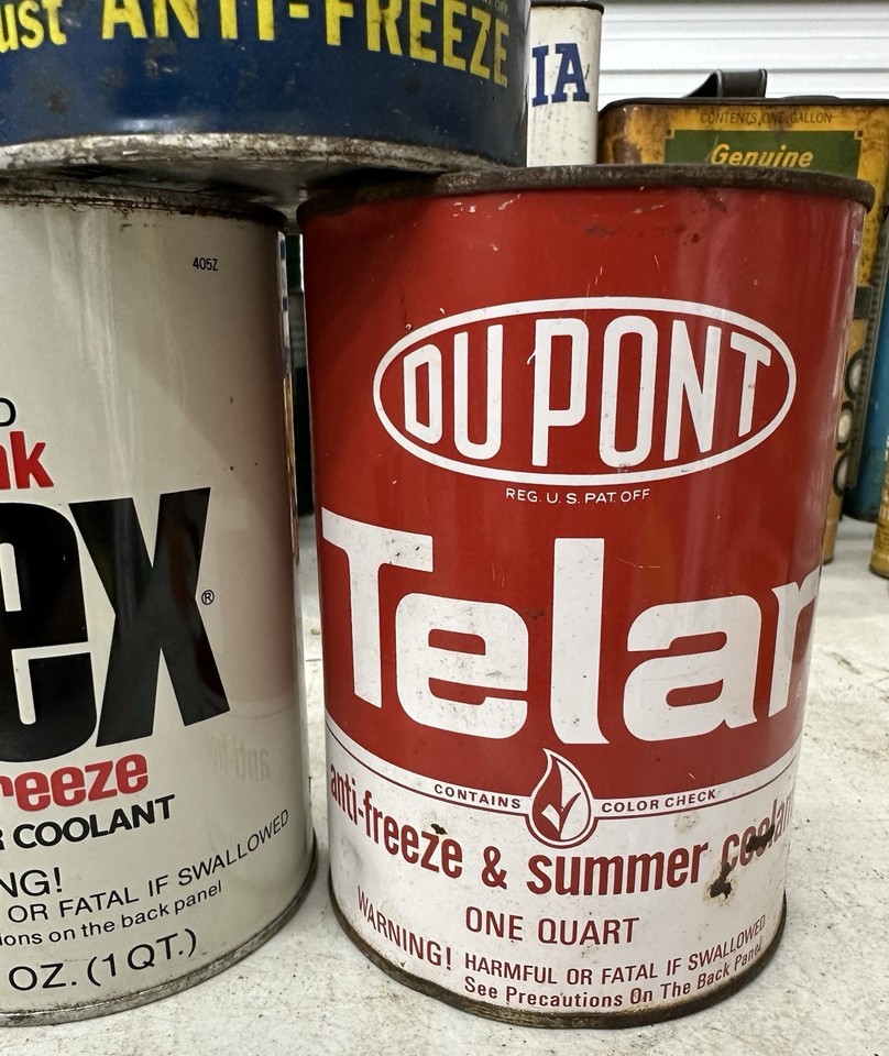 3 LOT Vintage DUPONT ANTI-FREEZE Old Can One QUART Zerone Zerex Telar Garage | eBay