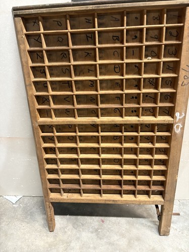 Printer Tray Typeset Letterpress Vintage Small Size Natural Wood | eBay