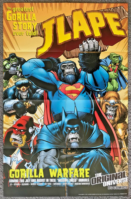 JLApe Retailer Promo Poster JLA Gorilla Warfare Art Adams 36" X 24" DC ...