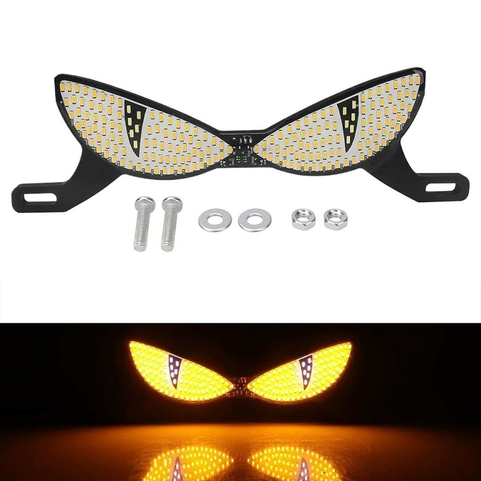 Motorcycle license plate devil eye decorative light M6S5 Z2M7 | eBay UK
