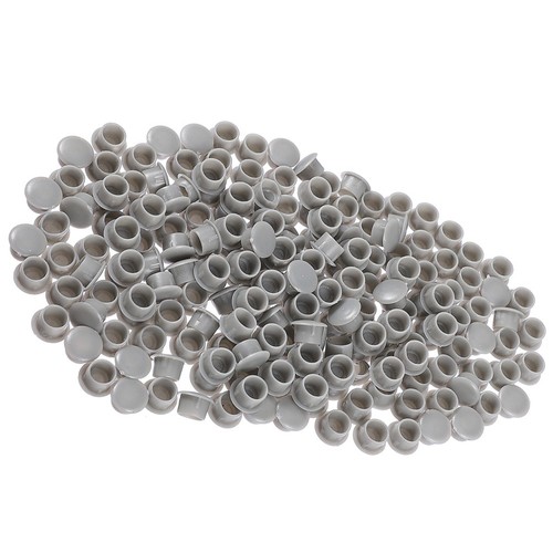 300pcs Grey Plastic Plugs: 10 MM Round Hole Furniture Plugs Screw Cap ...