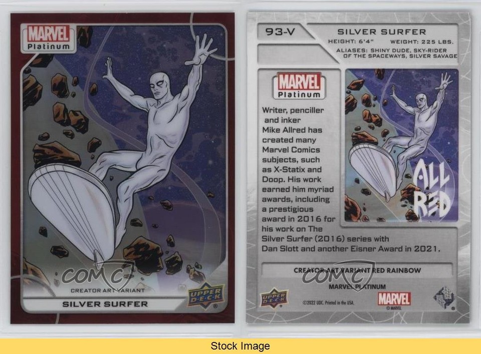 2023 Marvel Platinum Creator Art Variant Red Rainbow Silver Surfer READ ...