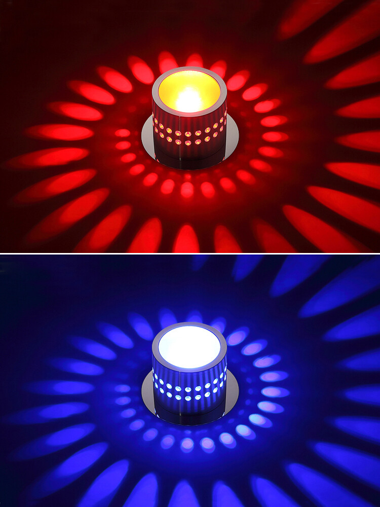 Spiral 3W LED Wall Light Dimmable/N Ceiling Lamp Fixture Modern Decor ...