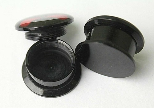 Scary Face Screw Fix Acrylic Ear Plug Flesh Tunnel Stretcher Halloween ...