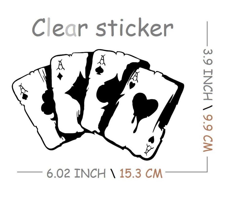 Poker sticker for car laptop door man cave | eBay