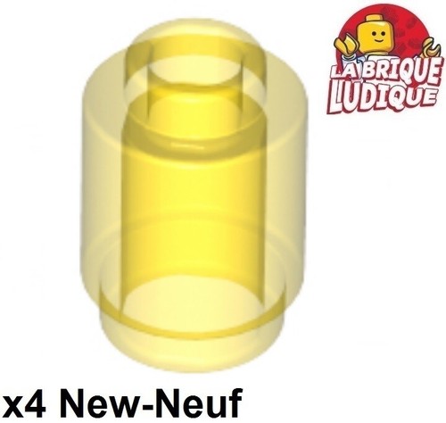 LEGO 4x Brick Round Open Stud 1x1 Yellow Trans Yellow 3062 New | eBay