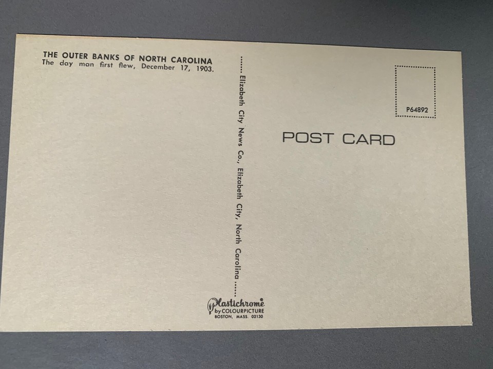 Vintage 60s 70s Wright Brothers 1903 First Flight North Carolina ...