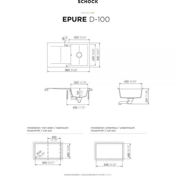 Schock Sink, Substructure EPUD100UGNE | eBay