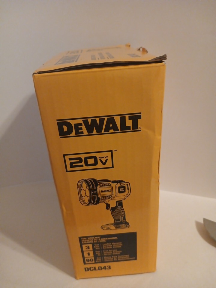DEWALT DCL043 20V MAX Jobsite LED Spotlight - Yellow (Body Only ...