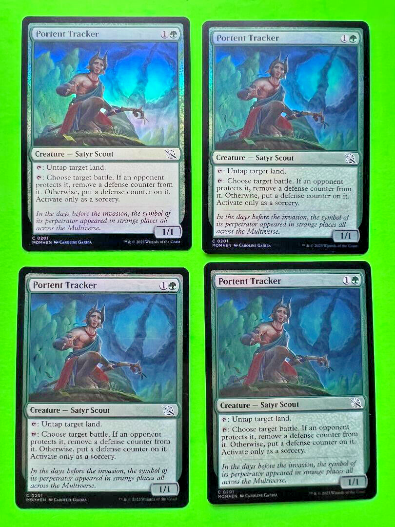 MTG March of the Machine ( Portent Tracker ) Lot of 4 FOIL Cards 0201 ...