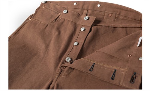 Retro Work Pants High Waist Loose Fit Workwear Trousers Brown | eBay