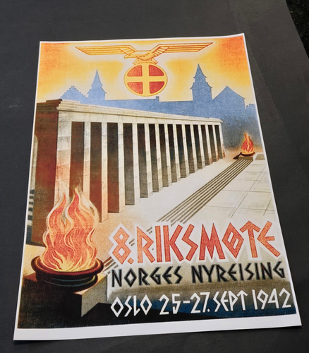 OSLO 1942 NORGE German VIKING NORDIC NORWAY Propaganda Print Poster WW2 ...