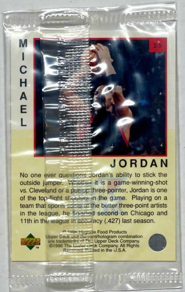 Michael Jordan Hygrade Foods Ball Park 1996 Upper Deck #2of5 RARE ...