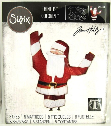 Papercut Christmas #1 Santa Sizzix Thinlits Colorize Die Set by Tim Holtz 664744 | eBay
