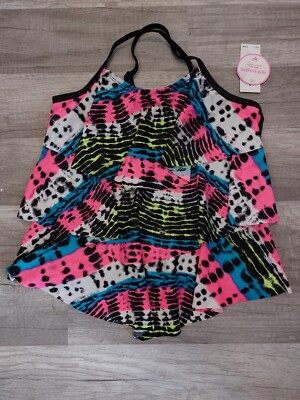 NWT Girls Justice Swim separate Tankini Top Only Size 10 UPF 50 (13A ...