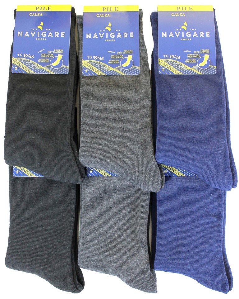 Navigare 6 Paia calze corte Uomo caldo Pile misura unica NVP300C | eBay