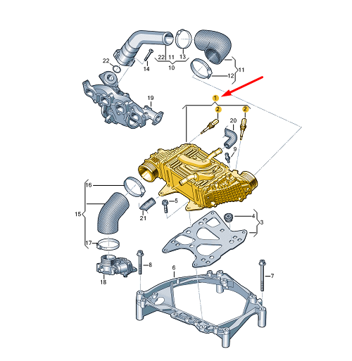 VW TRANSPORTER VI T6 Charge Air Cooler 04L145749M NEW GENUINE | eBay
