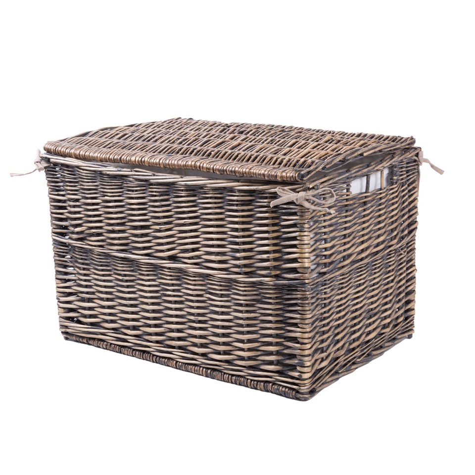 Premium Wicker Trunk Baby Nursery Toys Blanket Storage Chest Basket Box ...