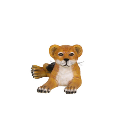 Lion Cub Laying Down Statue - Life Size Lion Cub - Indoor/Outdoor | eBay
