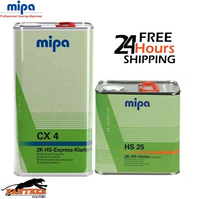 MIPA CX4 EXPRESS KLARLACK CLEARCOAT LACQUER WITH HS25 HARDENER-CX 4 - 7 ...