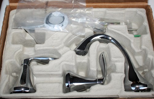 Moen T6420 Eva 1.2 GPM Deck Mounted Bathroom Faucet w Pop-Up Plug ...