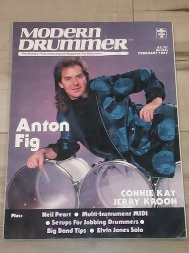 Modern Drummer Magazine February 1987 Anton Fig & Connie Kay & Jerry ...