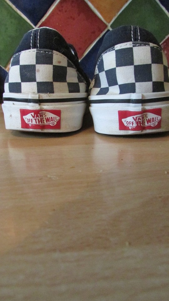 Vans slip on pumps / shoes size 5 navy and white fab condition | eBay UK