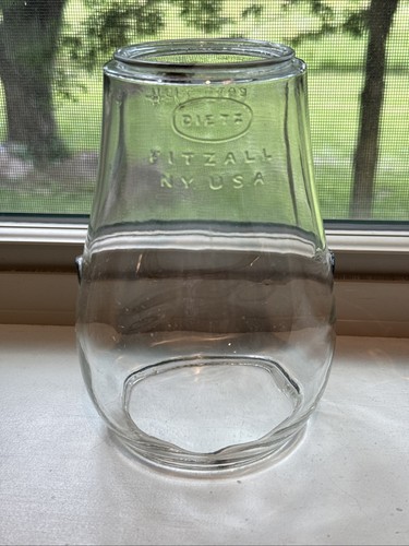 Dietz Clear Fitzall LOC-NOB Clear Glass Lantern Globe Reg'd in USA | eBay