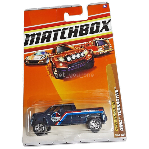 NEW 2010 Matchbox GMC Terradyne Dark Blue Car Pickup Truck Construction ...