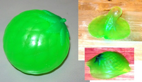 Splat Green TOMATO Toy! splats then morphs back! throw on a smooth ...