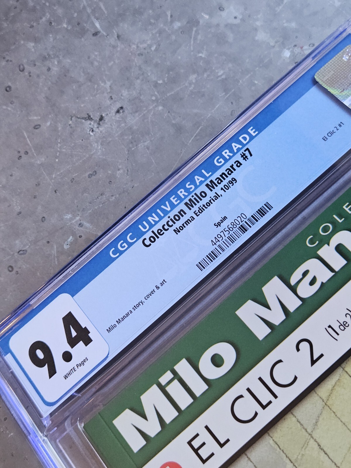 El Clic 2 #1 - SPAIN Comic CGC 9.4 - Ghosty 1999 MILO MANARA | eBay