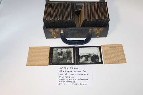 Vintage glass photo slide lot of 60+, Keystone View Co., 3 1/4" x 4 ...