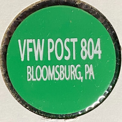 Bloomsburg, PA V.F.W. Post 804 Plastic Drink Token G/F Beer | eBay