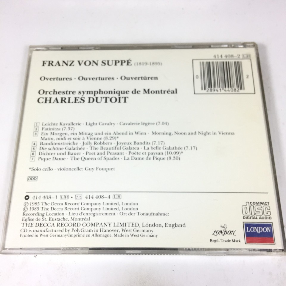 Suppé: Overtures / Charles Dutoit (CD, Dec-1985, London/Decca) | eBay