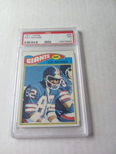 RAY RHODES 1977 TOPPS FOOTBALL CARD PSA 7 NM ROOKIE NEW YORK GIANTS | eBay