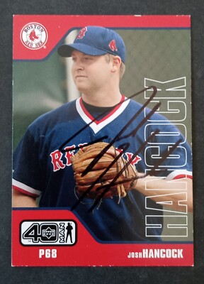 2002 Upper Deck (40 Man) SIGNED: Josh Hancock, RED SOX #278 - Died 2007 ...