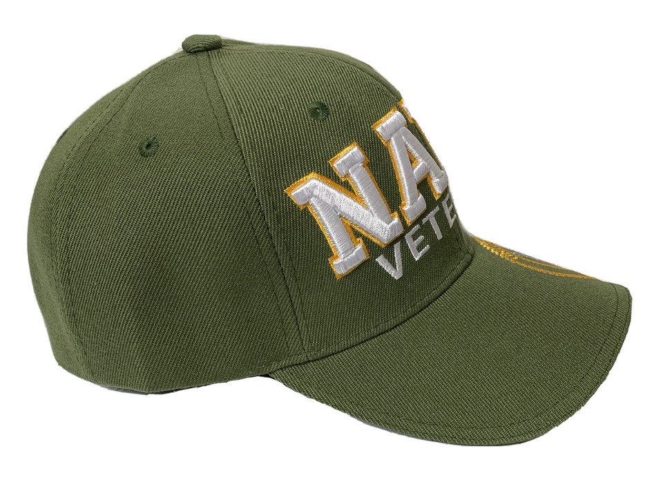 EMBROIDERED U.S. NAVY VETERAN NAVAL USN VET INSIGNIA LOGO EMBLEM CAP ...