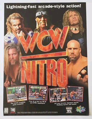 WCW Nitro N64 & PC Original 1998 Print Ad THQ - 7.75" X 10.5" | eBay