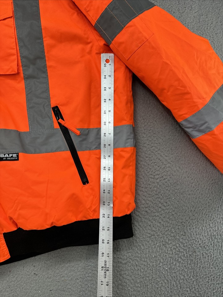 Mens BNSF Railway Chicago M-Safe HI-VIS Transformer Bomber Style Jacket ...