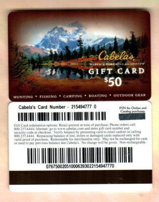 CABELA'S Mountain Lake ( 2005 ) Gift Card ( $0 - NO VALUE ) | eBay