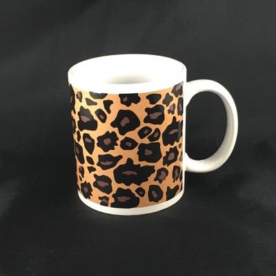 Illustrated Leopard Cheetah Print Coffee Mug Retro Atomic Age | eBay