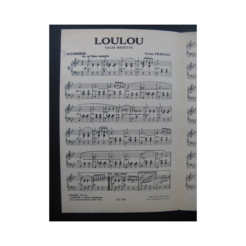 Loulou de Louis Ferrari Accordéon | eBay